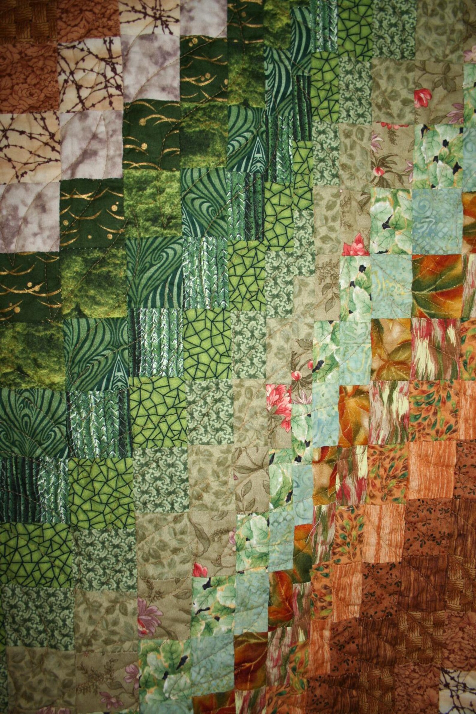 Quilt 53" X 70" Bargello Style. Made by Wilma Cogliantry - Etsy
