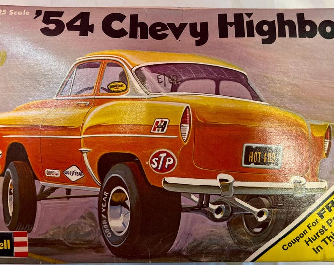 54 Chevy Highboy Vintage Kit From 1970 Revell H-1205 1/25, Open Box ...