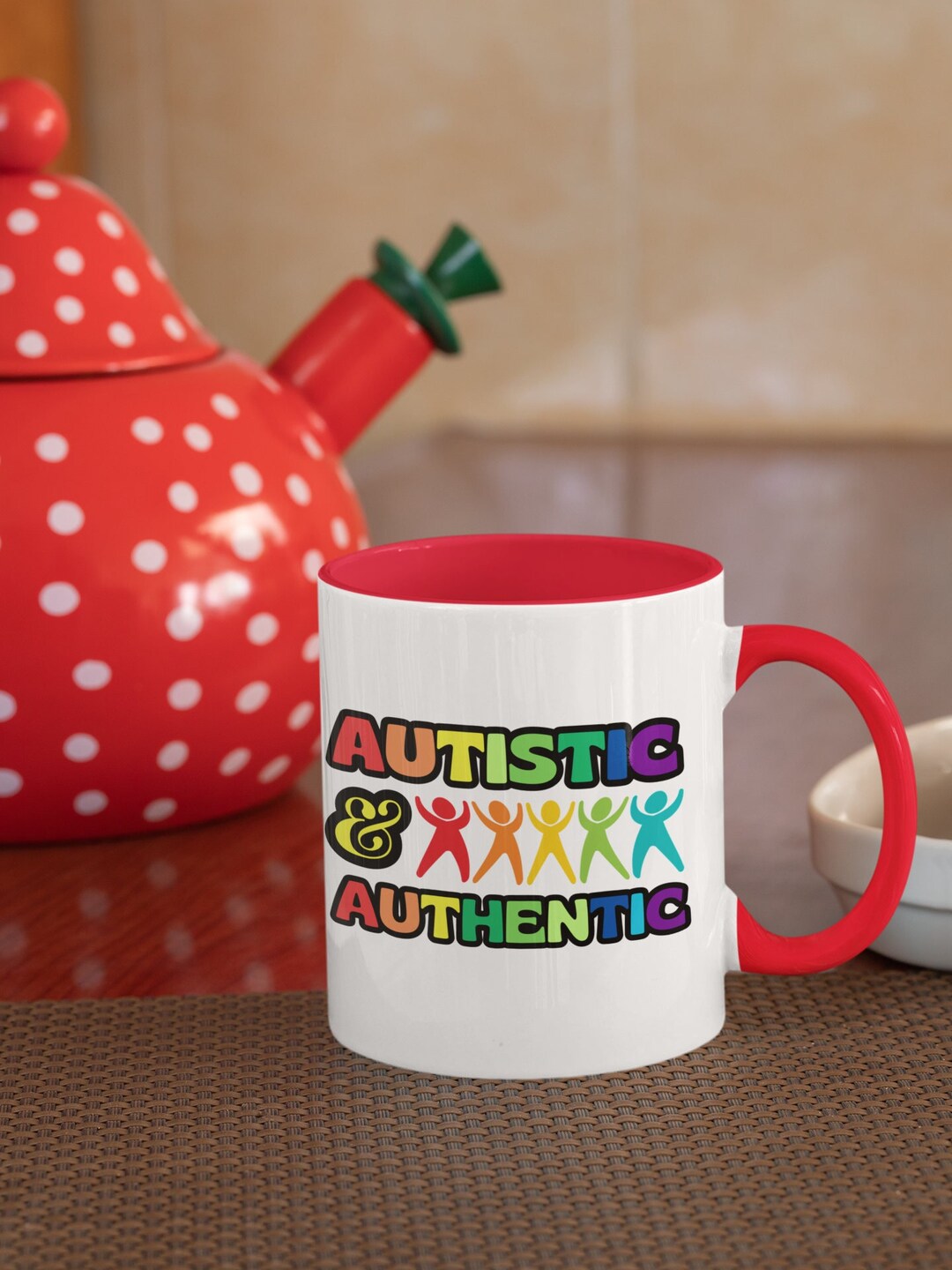 Autism Coffee Mug Autistic & Authentic Two Color | Gift for Special ...