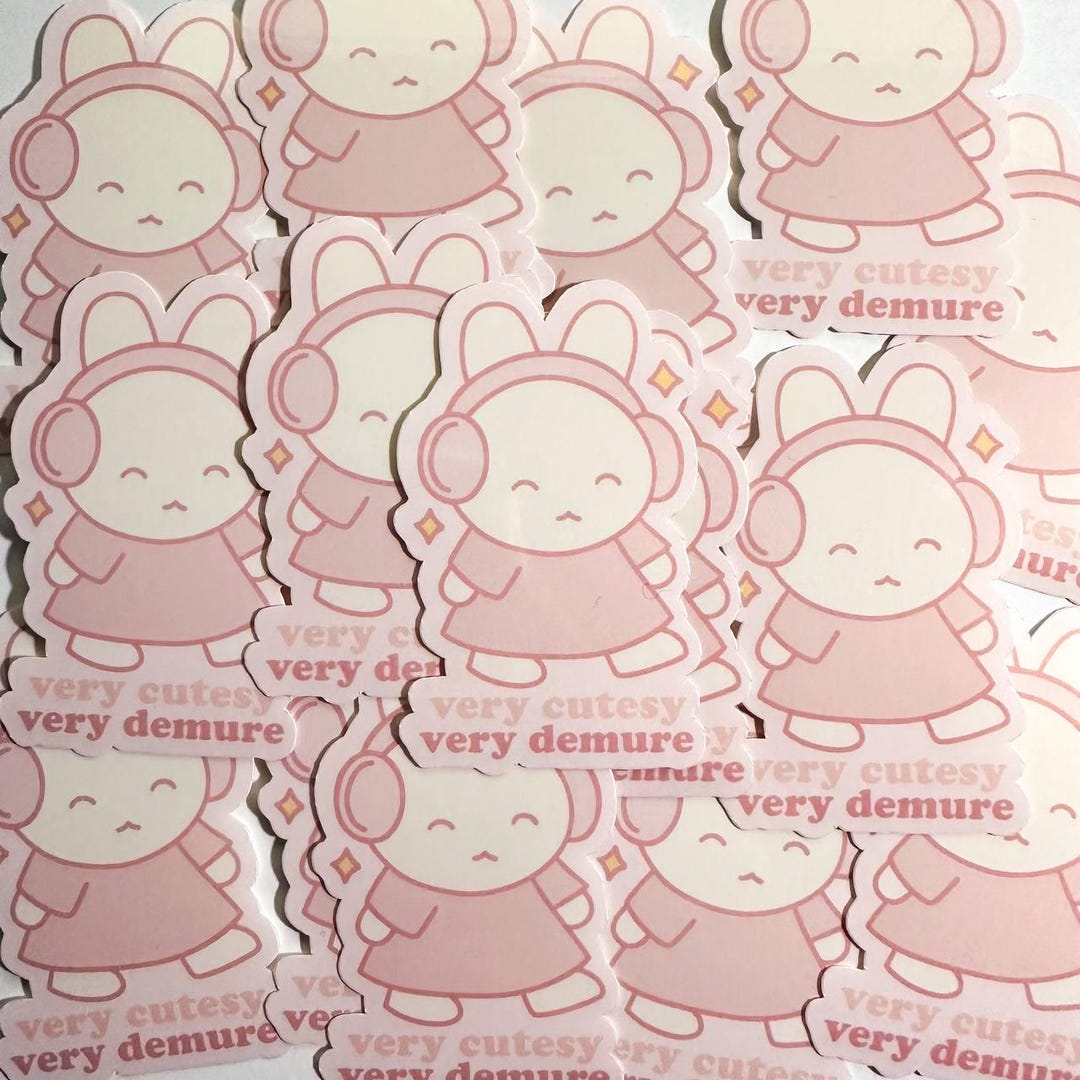 Miffy Very Demure, Very Cutesy, Sticker, Waterbottle Sticker, Cute ...