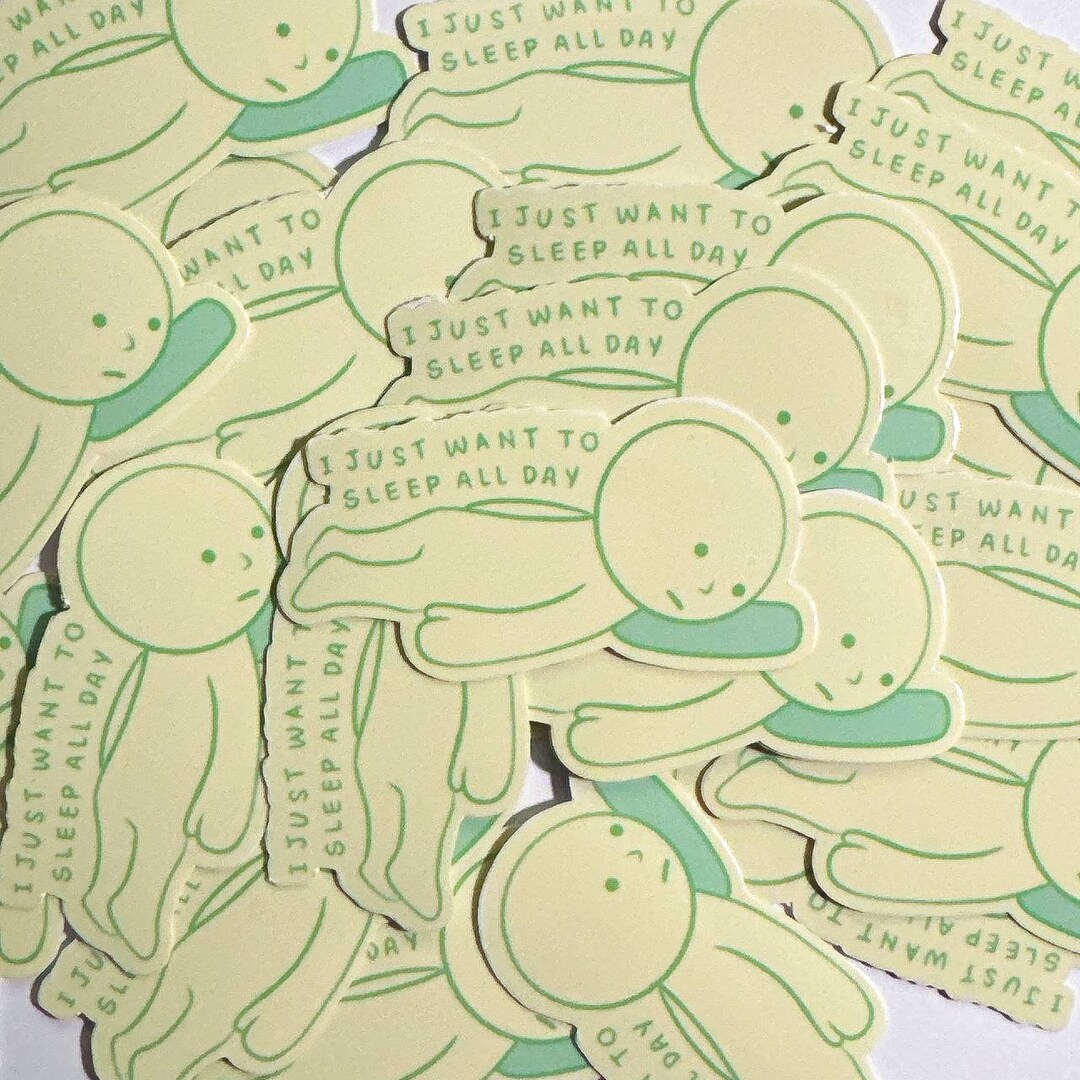 SMISKI Need Sleep Sticker, Waterbottle Sticker, Cute Blindbox, Book ...