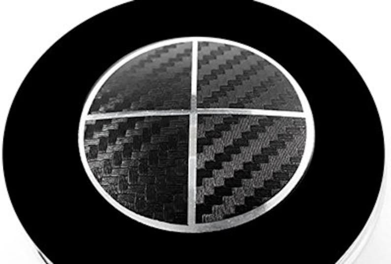 Black Carbon Fiber BMW Emblem Sticker Overlay Decal Vinyl Logo Badge ...