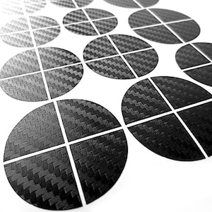 Black Carbon Fiber BMW Emblem Sticker Overlay Decal Vinyl Logo Badge ...