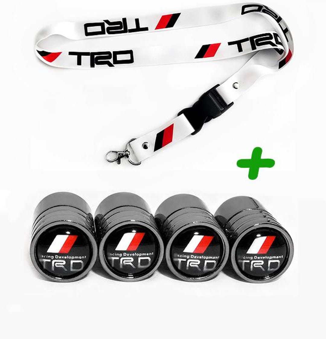 TRD Toyota White Lanyard and Tire Air Black Valves Set 4 Pcs - Etsy