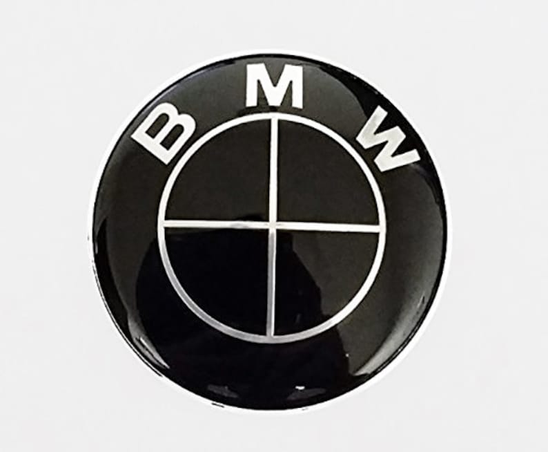 Matte Black BMW Emblem Sticker Overlay Decal Vinyl Logo Badge Roundel ...