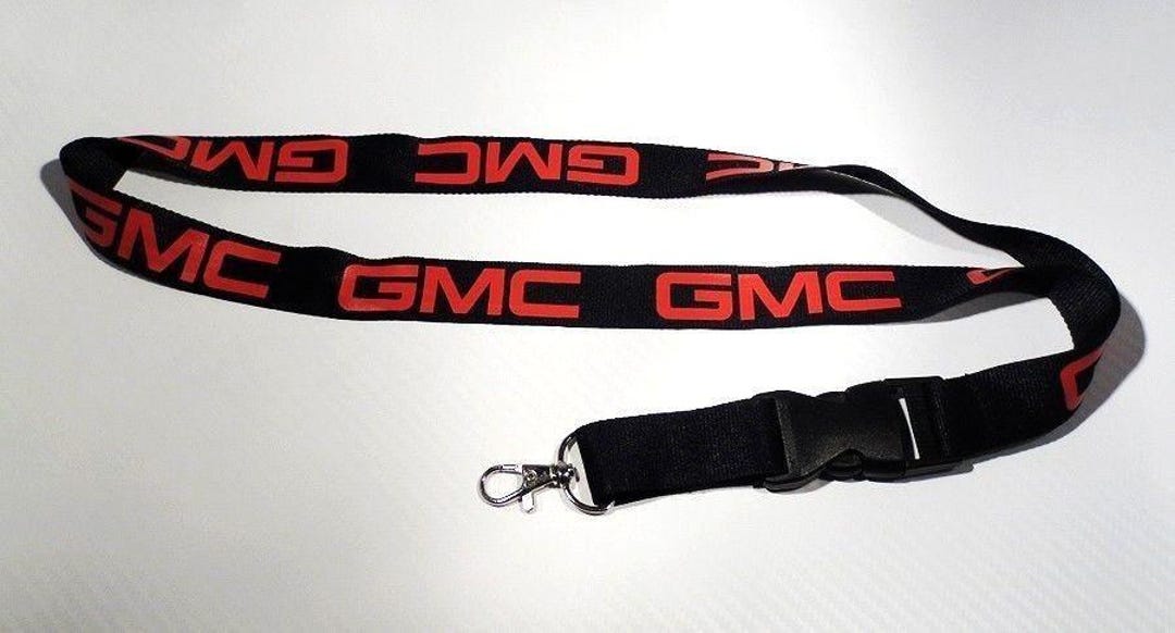 GMC Lanyard Black Car Racing Keychain Key Ring Clip ID Cellphone Neck ...