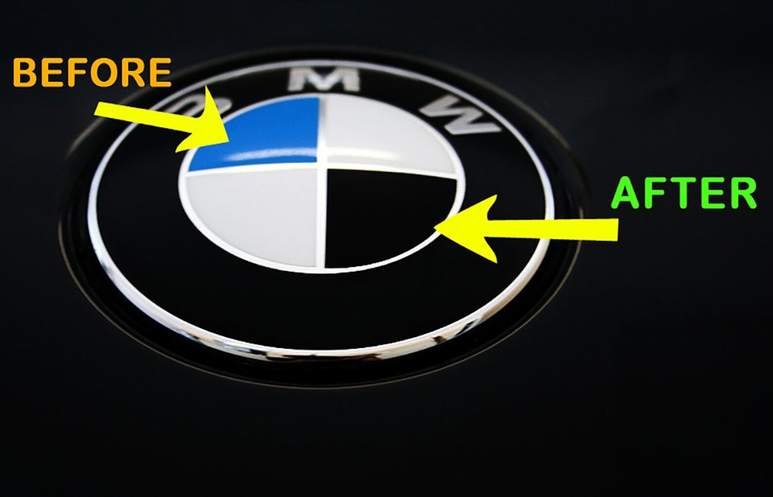 Gloss Black Decals - Fits BMW Emblem Logo Badge Roundel (sticker ...