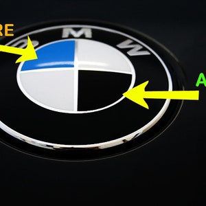 Black Carbon Fiber BMW Emblem Sticker Overlay Decal Vinyl Logo Badge ...