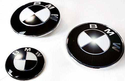 Gloss Black BMW Emblem Sticker Overlay Decal Vinyl Logo Badge Roundel ...