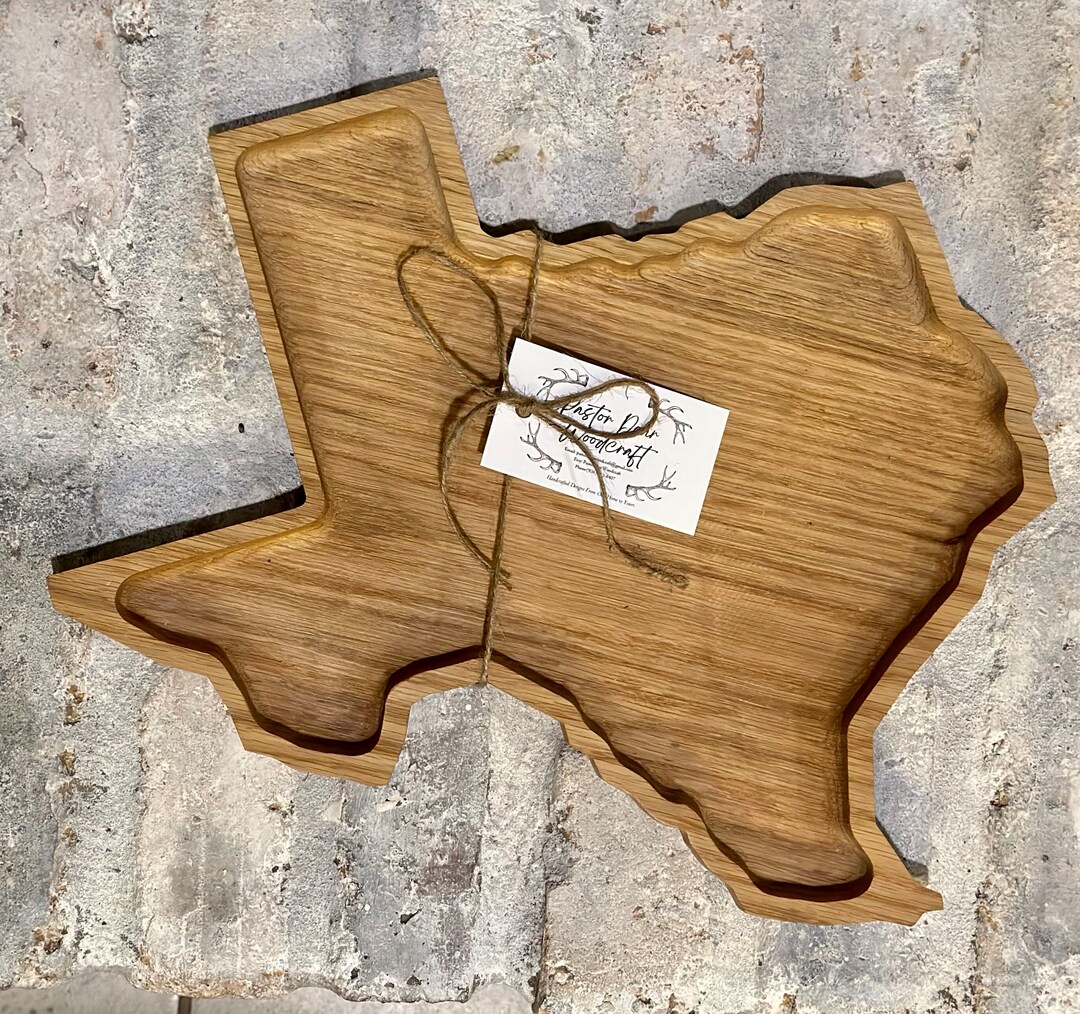 Texas Serving Tray – Charcuterie – Meat and Cheese Tray – White Oak ...