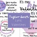Taylor Swift Lyric Valentine Editable Printable Template - Etsy