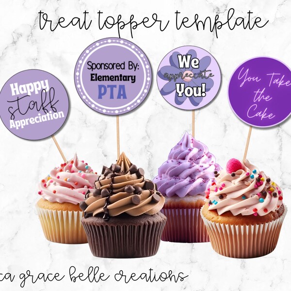Staff Appreciation Cupcake Topper - Etsy
