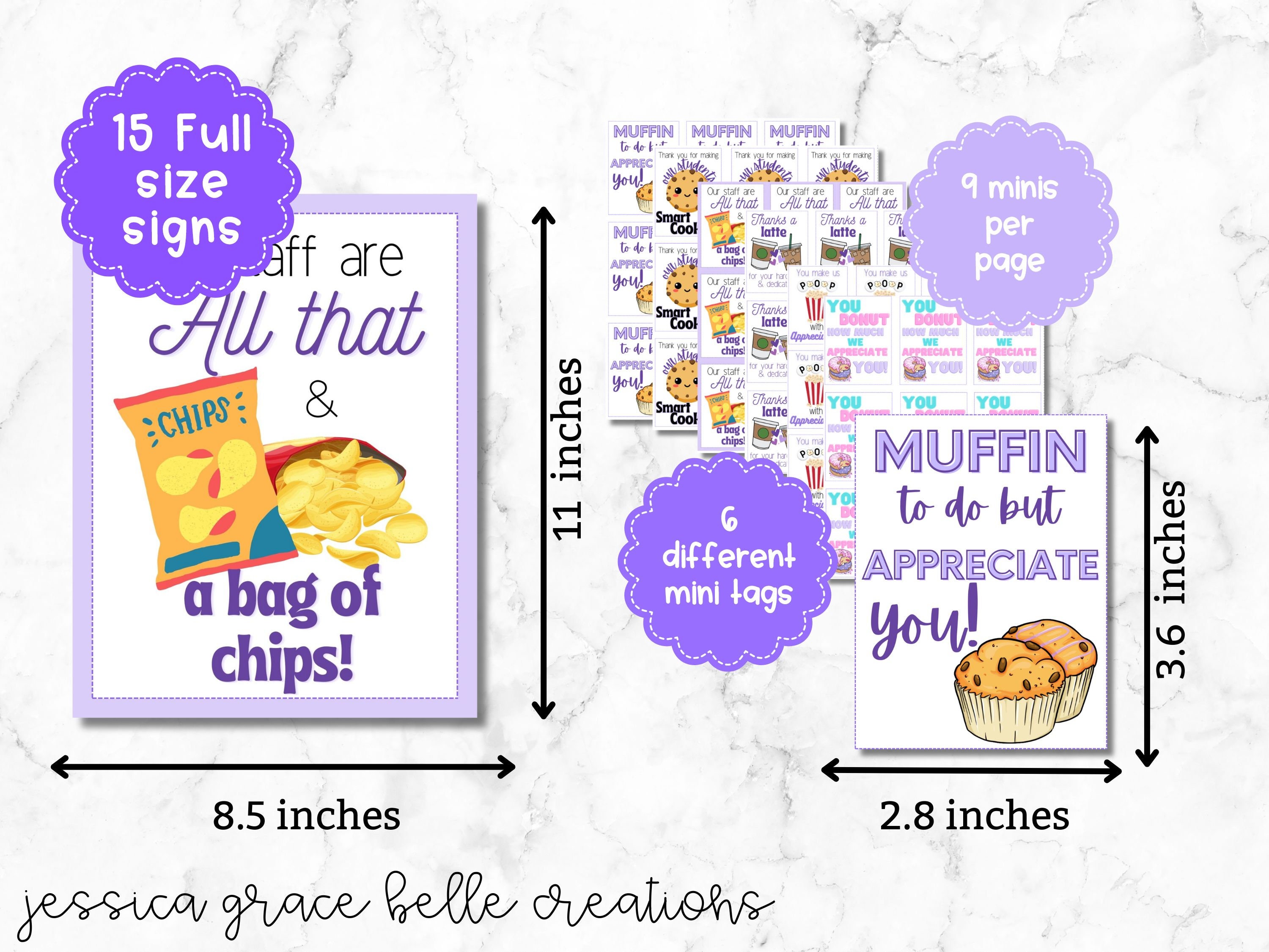 Staff Appreciation Week Food Pun Posters-teacher Appreciation Week - Etsy