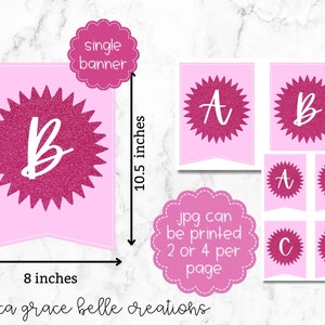 Barbie DIY Custom Printable Banner for Parties, Birthdays, Bachelorette ...