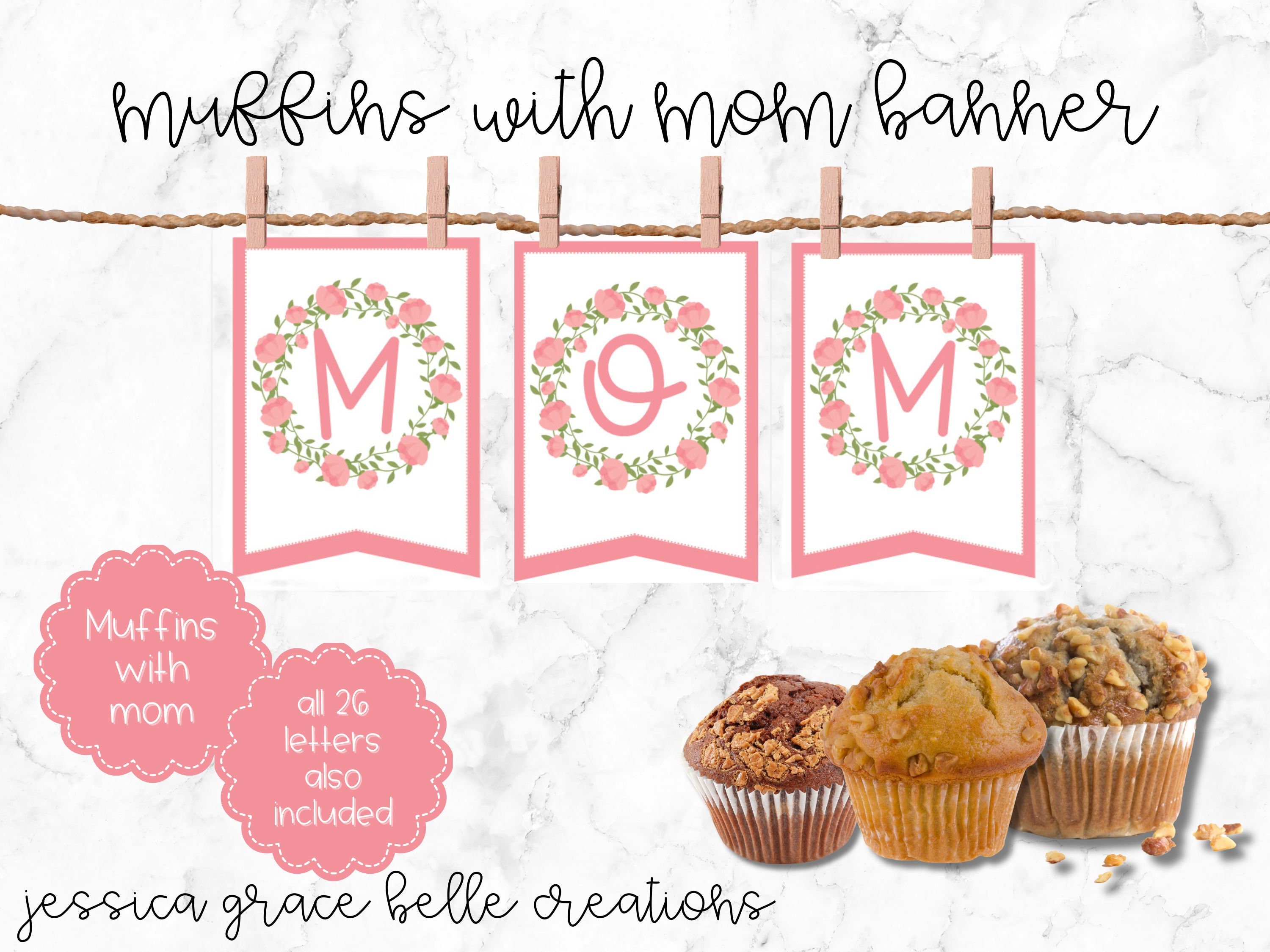Muffins With Mom Printable Banner - Etsy