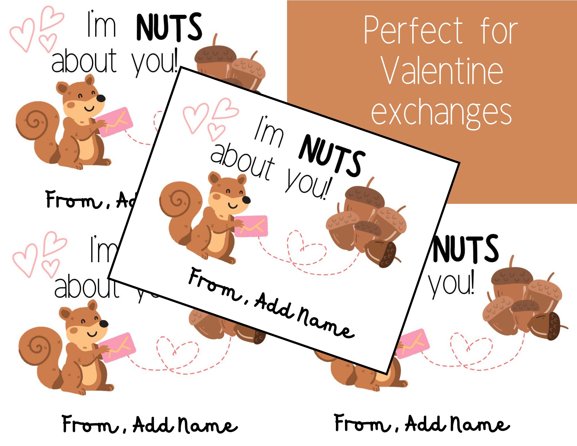 Punny Animal Valentines-editable Instant Download - Etsy