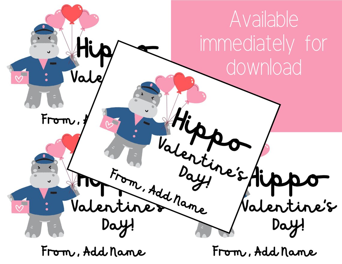 Punny Animal Valentines-editable Instant Download - Etsy