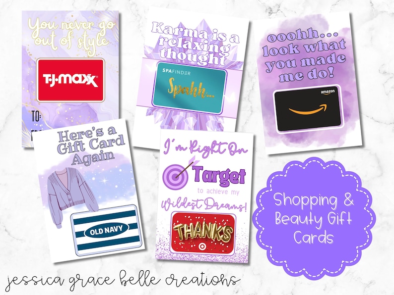 Taylor Swift Inspired Printable Gift Card Holders - Etsy