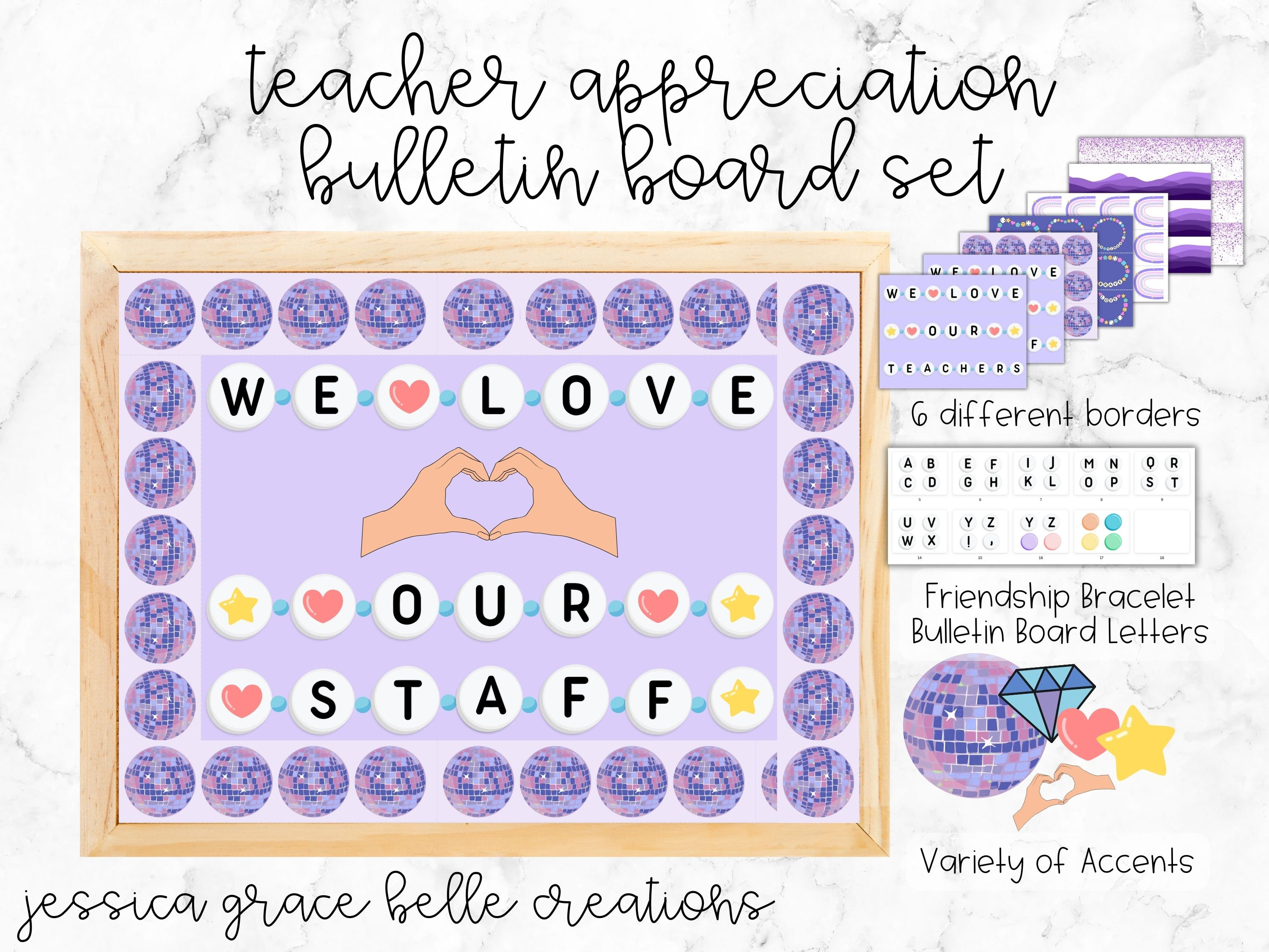 Teacher Appreciation Week Bulletin Board Set Borders, Accents ...