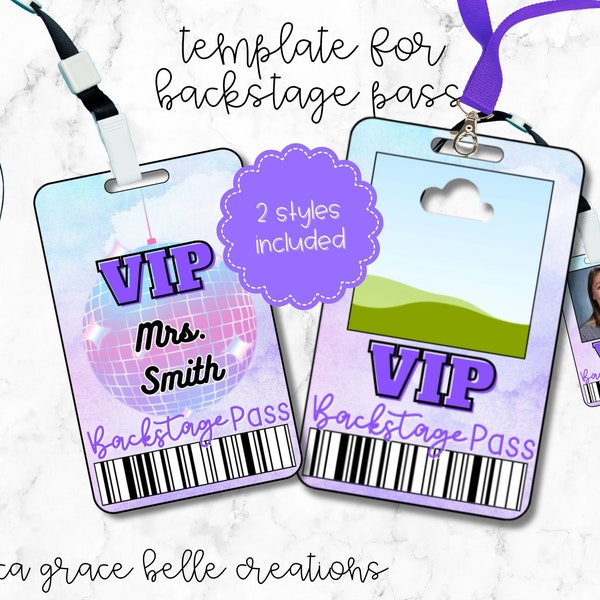 Backstage Passes - Etsy