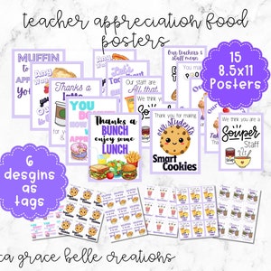 Staff Appreciation Week Food Pun Posters-teacher Appreciation Week - Etsy