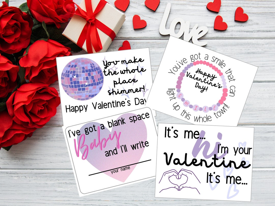 Taylor Swift Lyric Valentine Editable Printable Template - Etsy UK