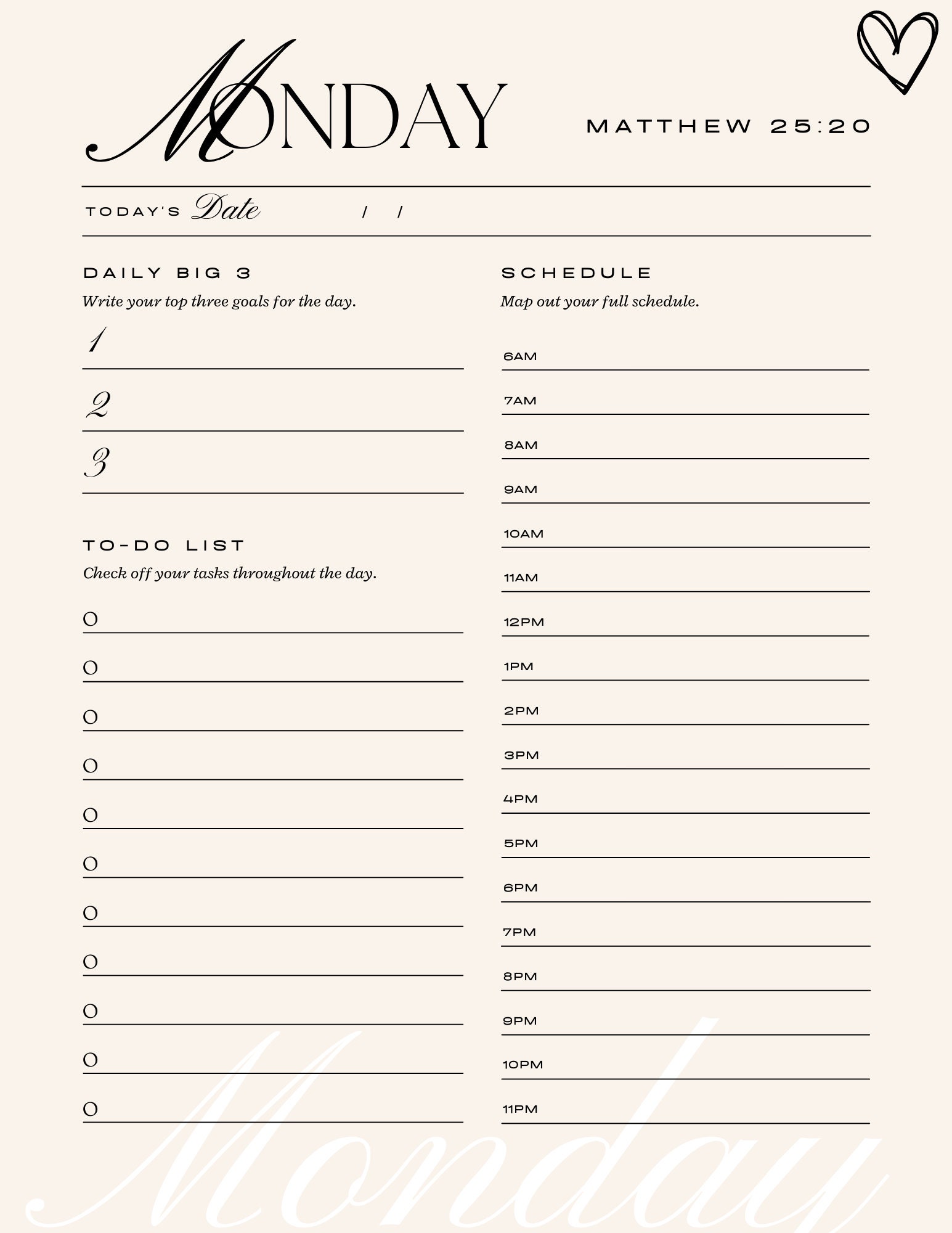 Christian Daily Planner - Etsy