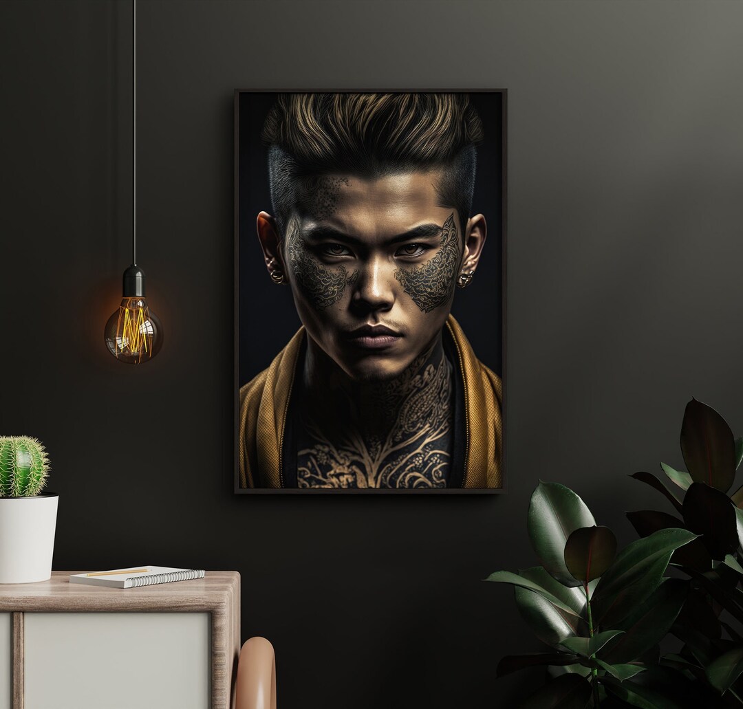 Portrait of Yakuza Underling. Traditional, Cultural Art. AI Generated ...