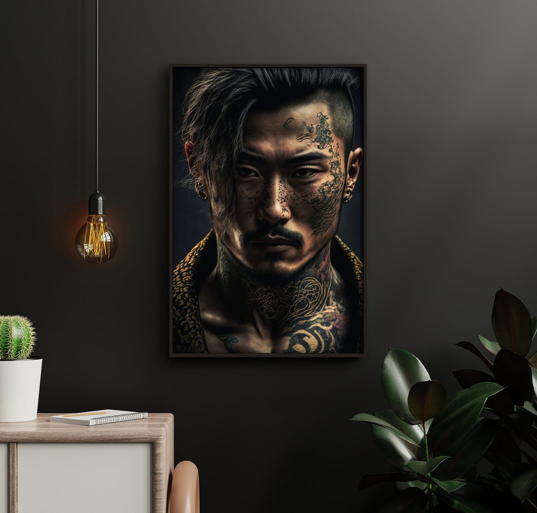 Portrait of Yakuza First Lieutenant. Traditional, Cultural Art. AI ...