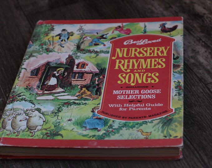 Nursery Rhymes and Songs, Children's Book, Vintage Book,nursery Decor ...