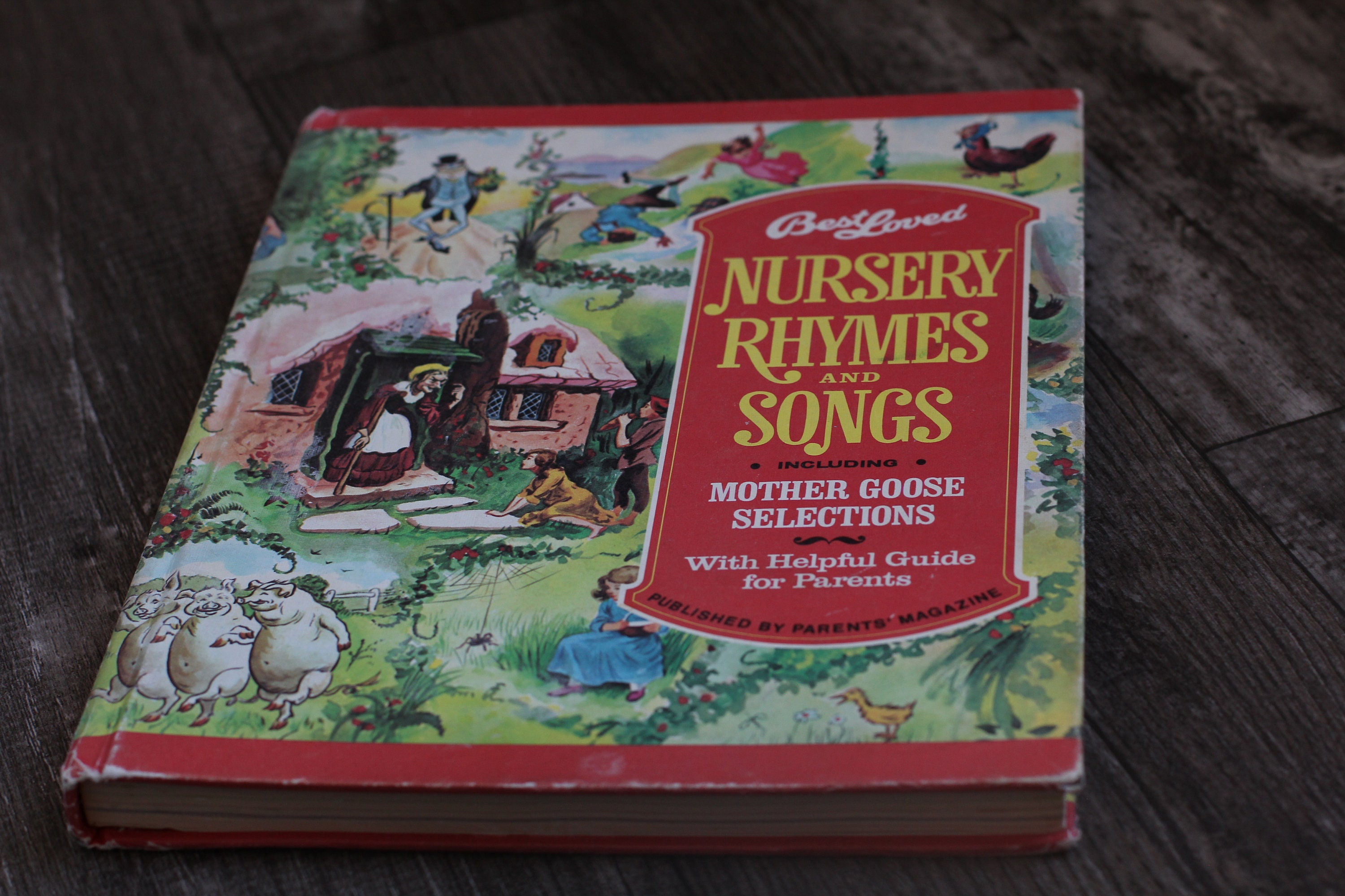 Nursery Rhymes and Songs, Children's Book, Vintage Book, Nursery Decor ...