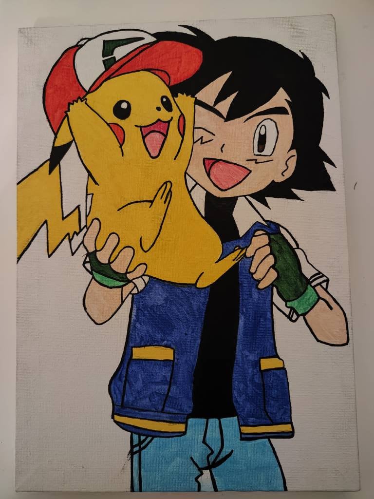 Ash And Pikachu Drawing