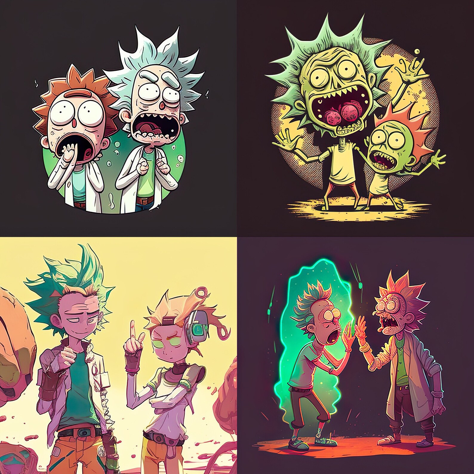 Rick & Morty Ai Art Easily Downloadable - Etsy Canada