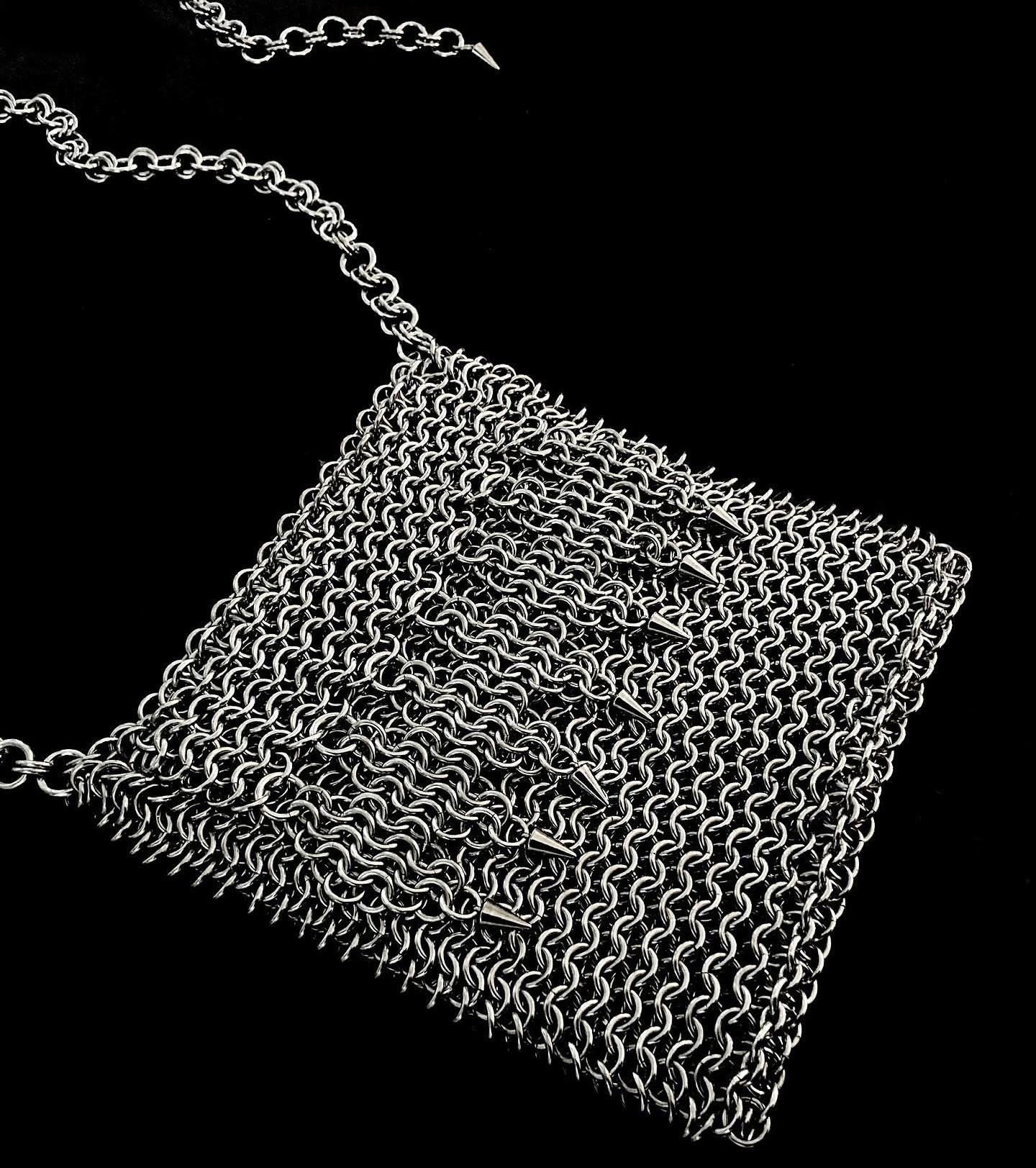 Chainmail Purse: Medieval Style Adjustable Bag, Aluminum or Steel - Etsy