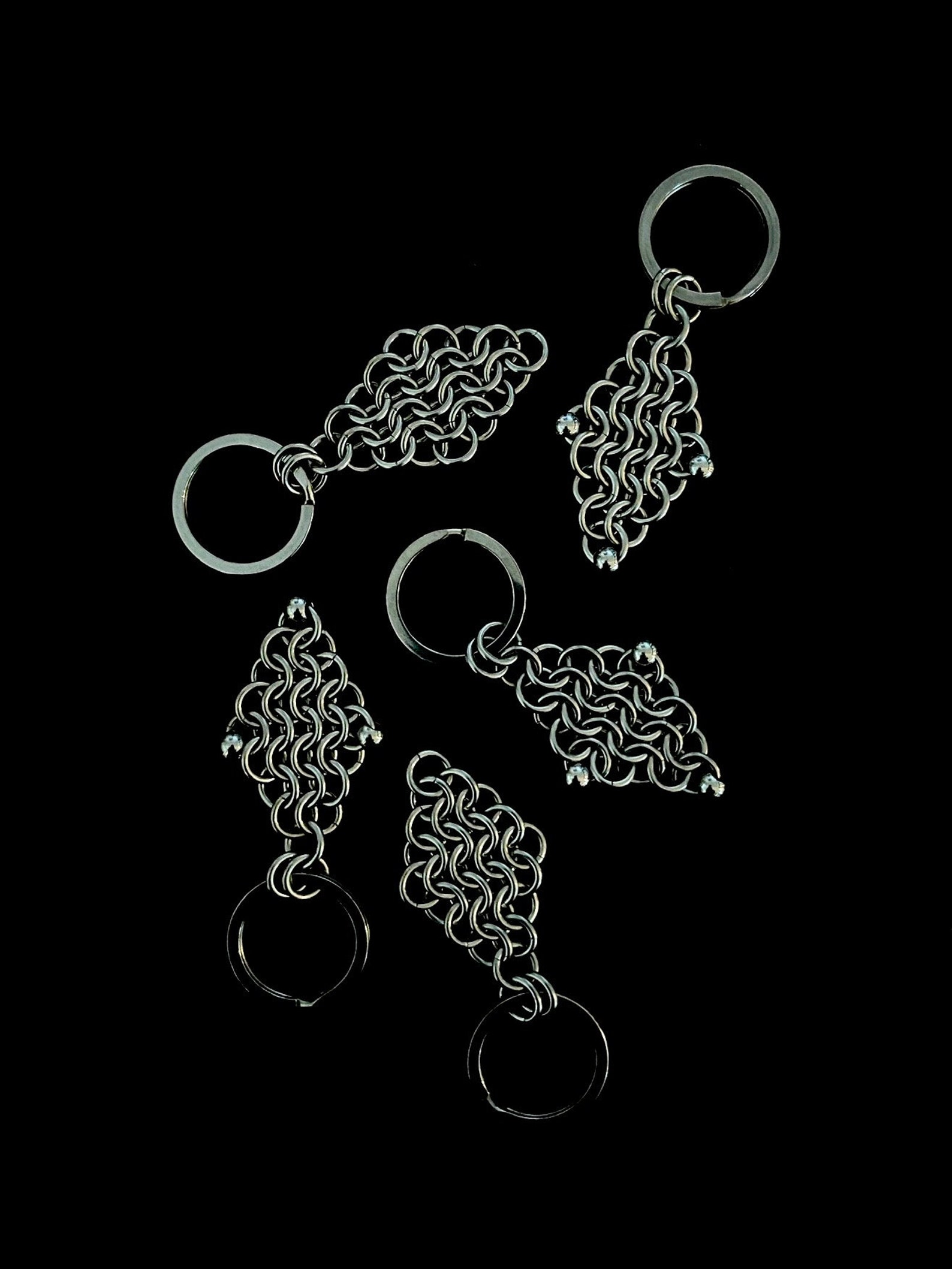 Chain Mail Keychain. Silver Fidget Toy. Made in Canada. Armor Accessory ...