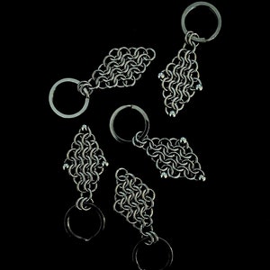 Chain Mail Keychain. Silver Fidget Toy. Made in Canada. Armor Accessory ...