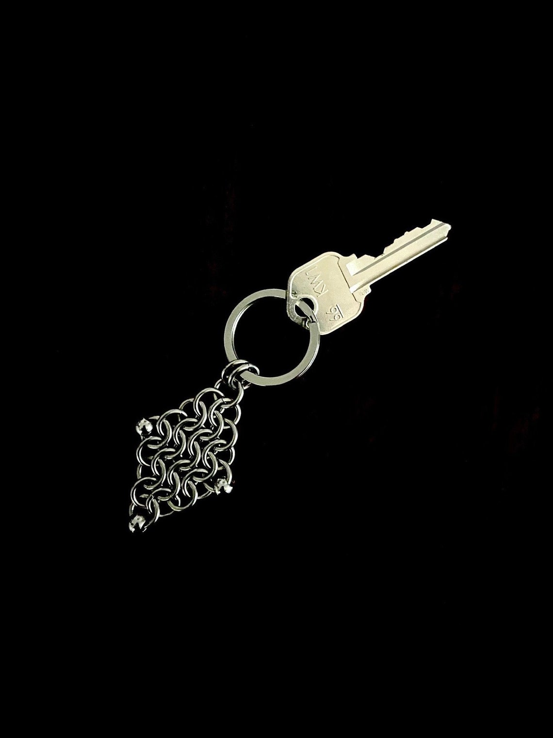Chain Mail Keychain. Silver Fidget Toy. Made in Canada. Armor Accessory ...