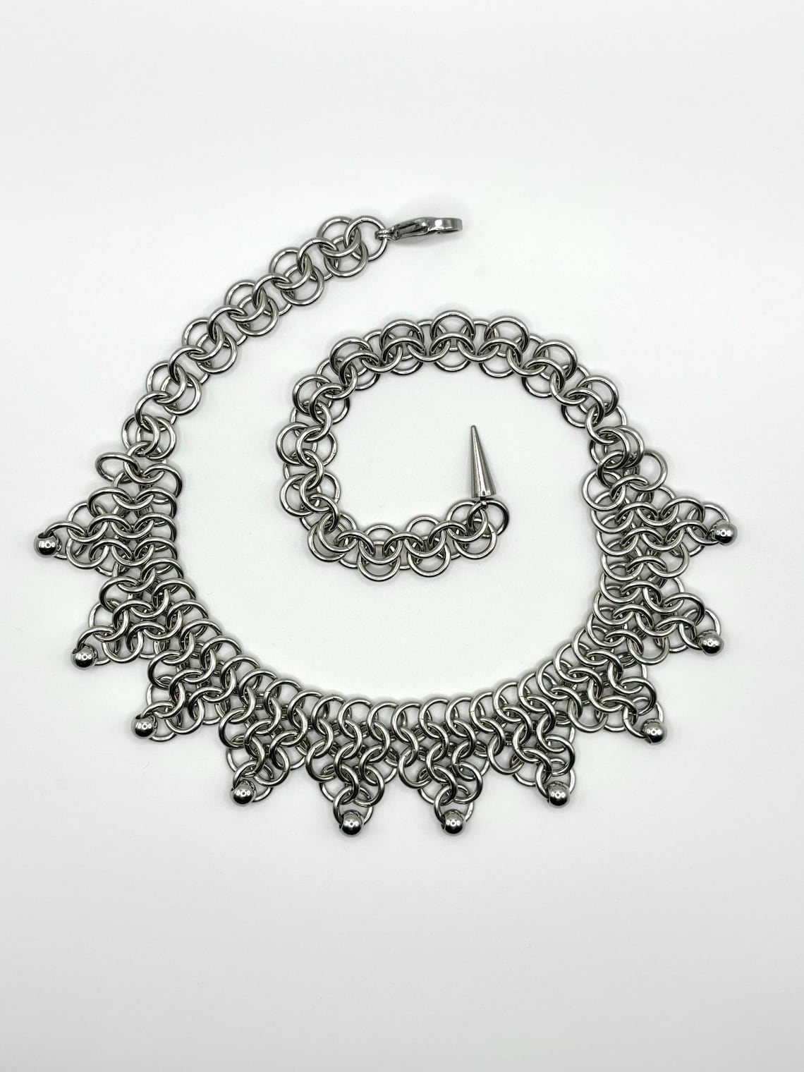 Chain Mail Collar Necklace. Jester Chain. Delicate Unique Jewelry. Made ...