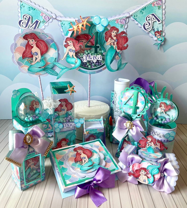 Ariel Little Mermaid Birthday Party Package, Ariel Little Mermaid ...
