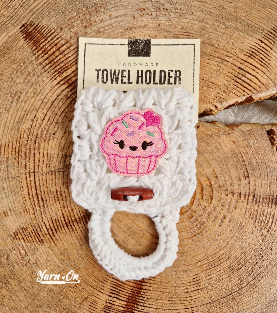Crochet Towel Holder, Towel Keeper, Towel Ring, Cupcake - Etsy