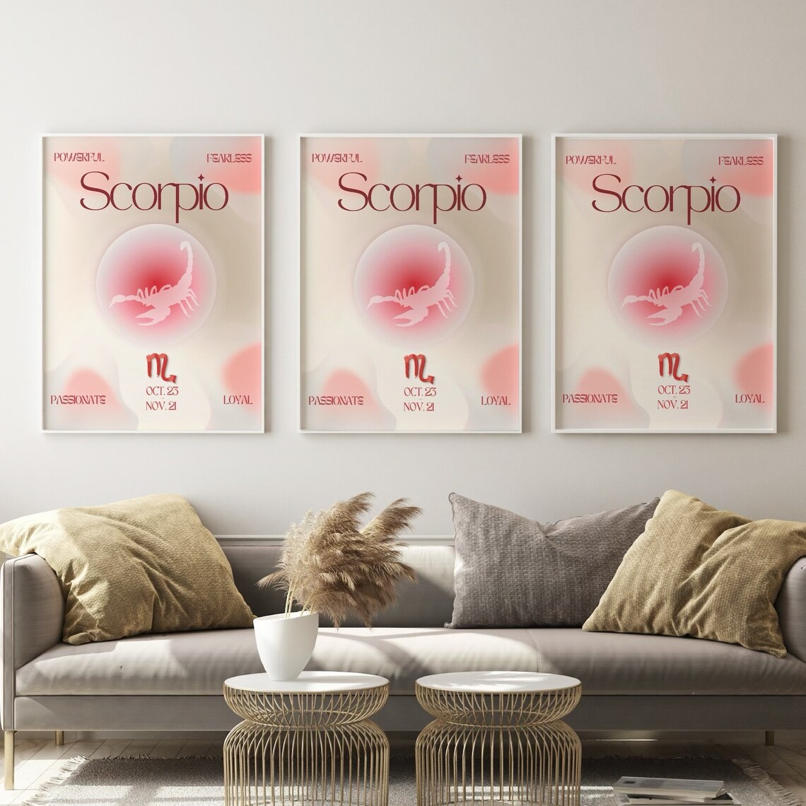 Scorpio Zodiac Printable Wall Art, Star Signs Digital Download ...