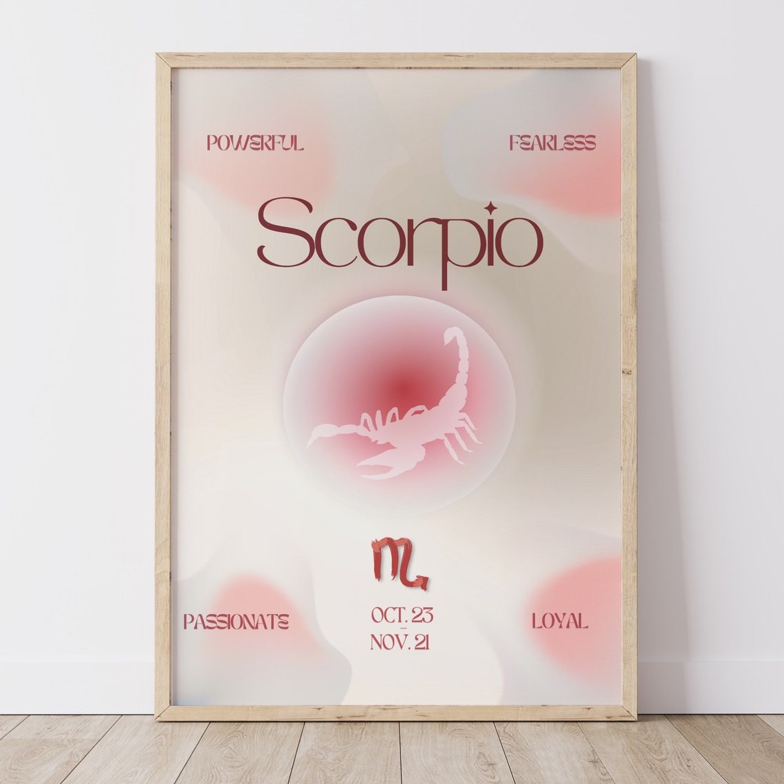 Scorpio Zodiac Printable Wall Art, Star Signs Digital Download ...
