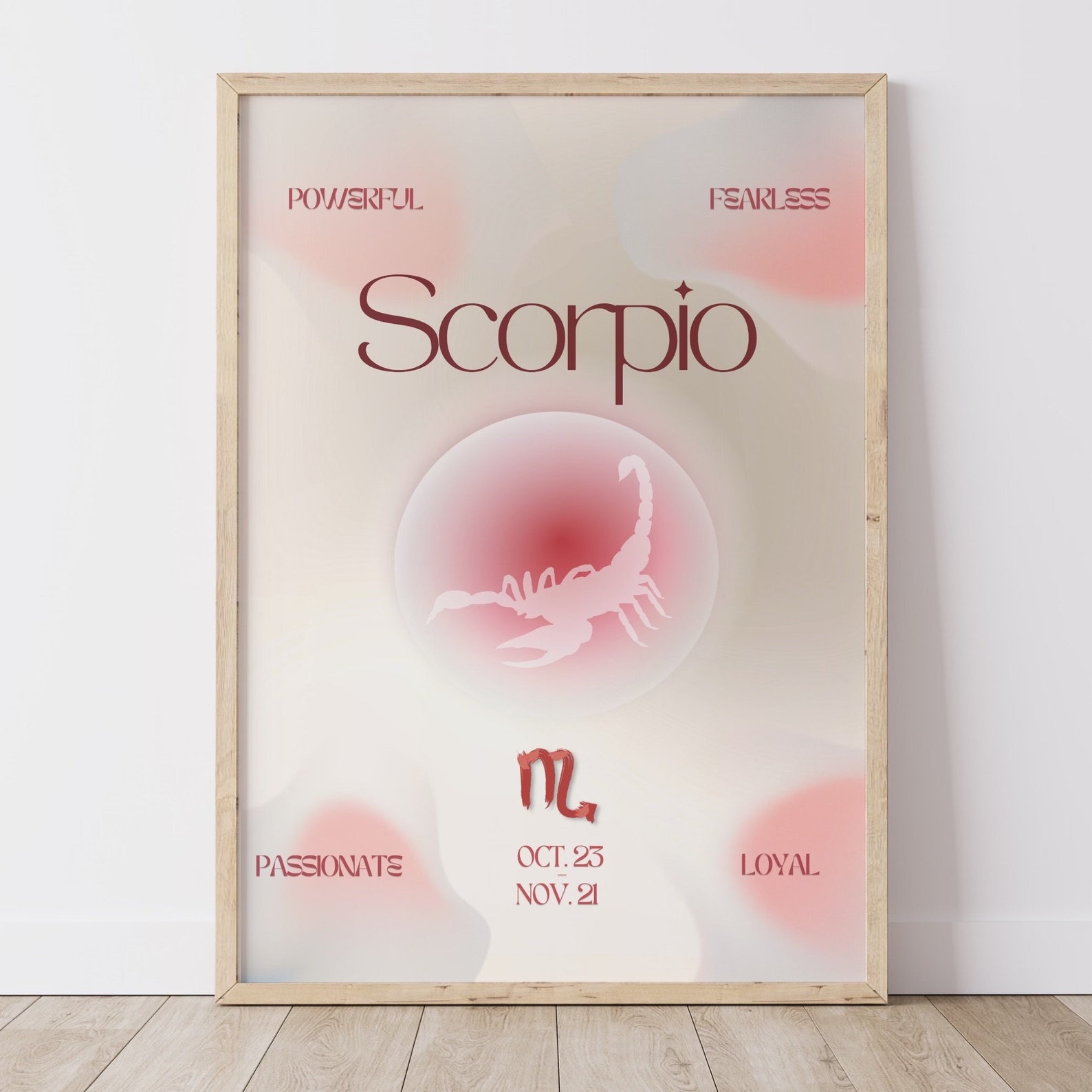 Scorpio Zodiac Printable Wall Art, Star Signs Digital Download ...