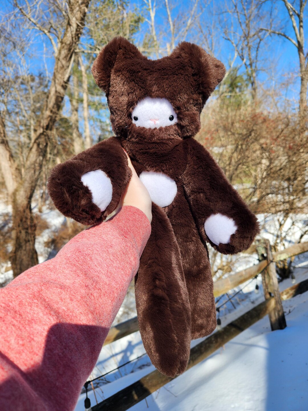 Brownie the Cryptid Cat, Handmade, Plushie. - Etsy
