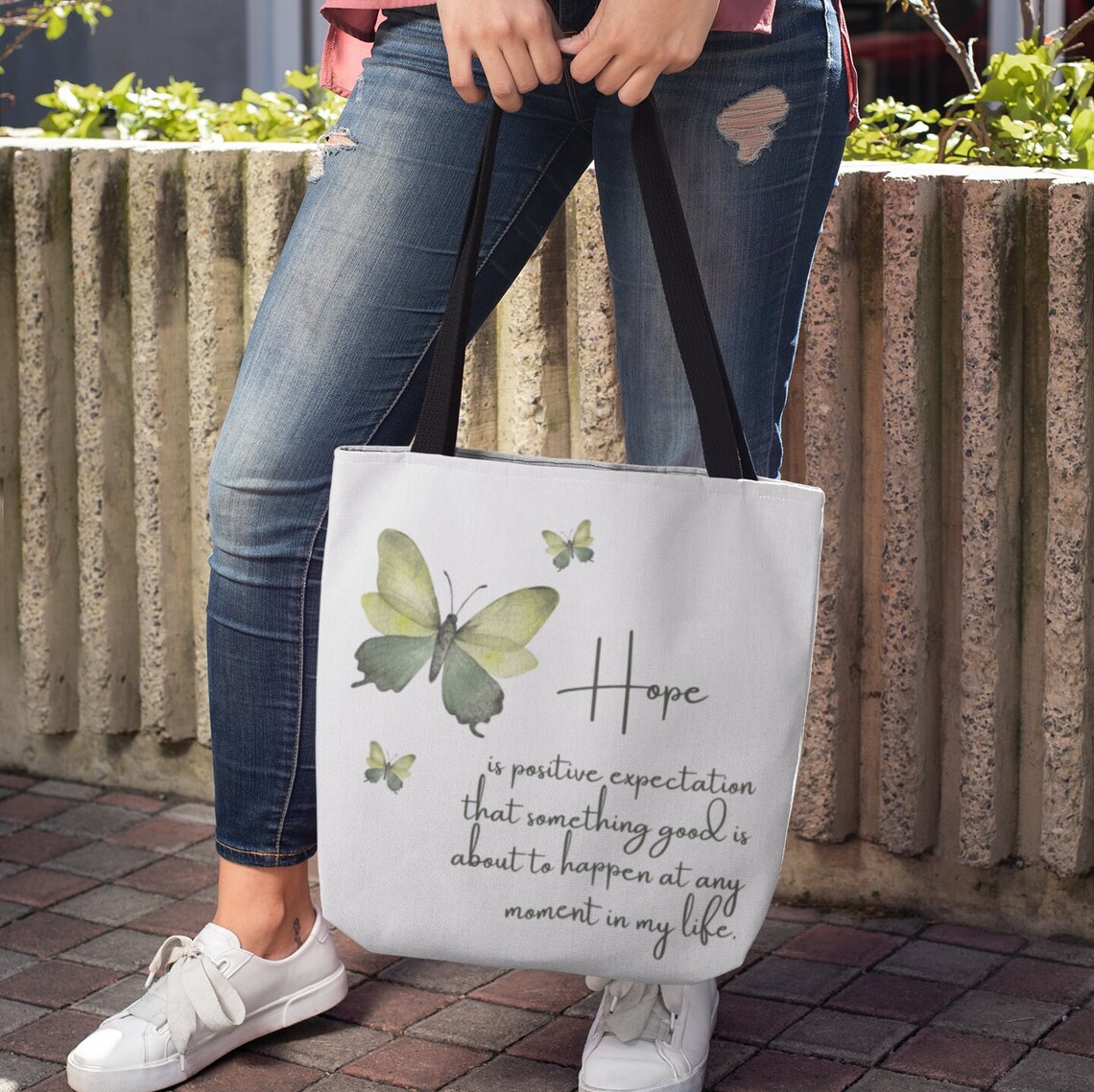 Carry Hope Everywhere be Hopeful Tote Bag Collection, Inspirational ...