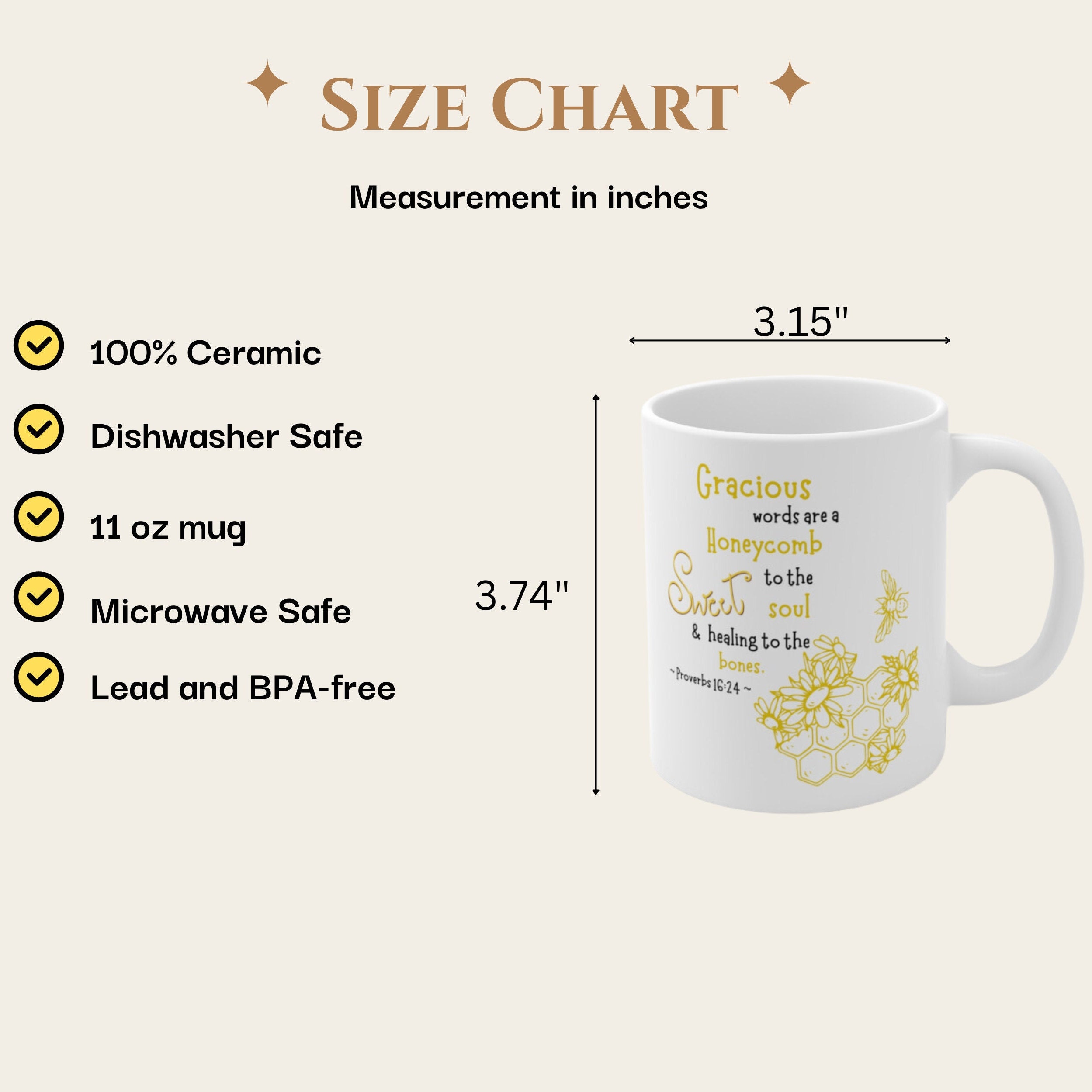 Gracious Words Are a Honeycomb Mug, Speak Gracious Words, Honeycomb ...