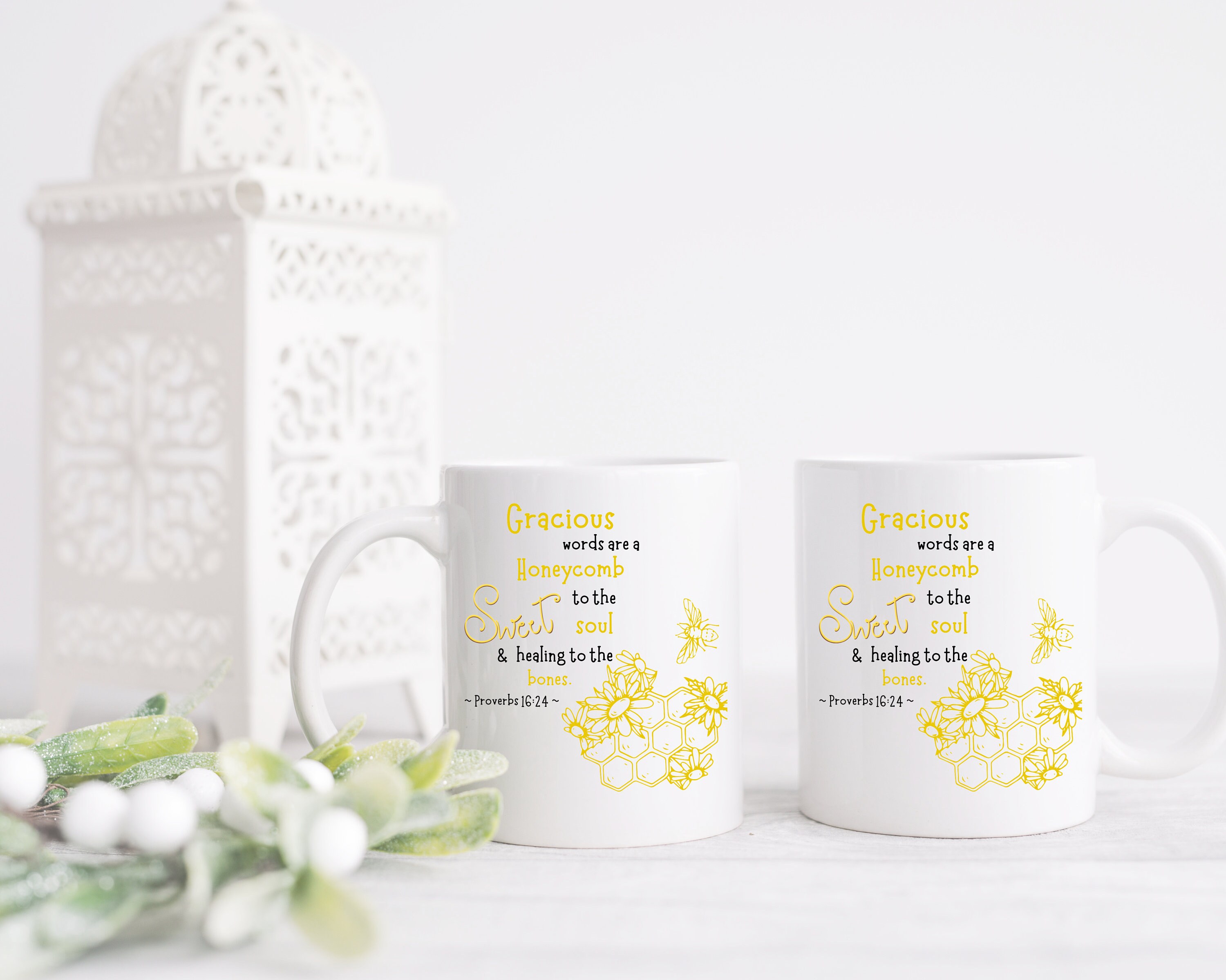 Gracious Words Are a Honeycomb Mug Speak Gracious Words - Etsy