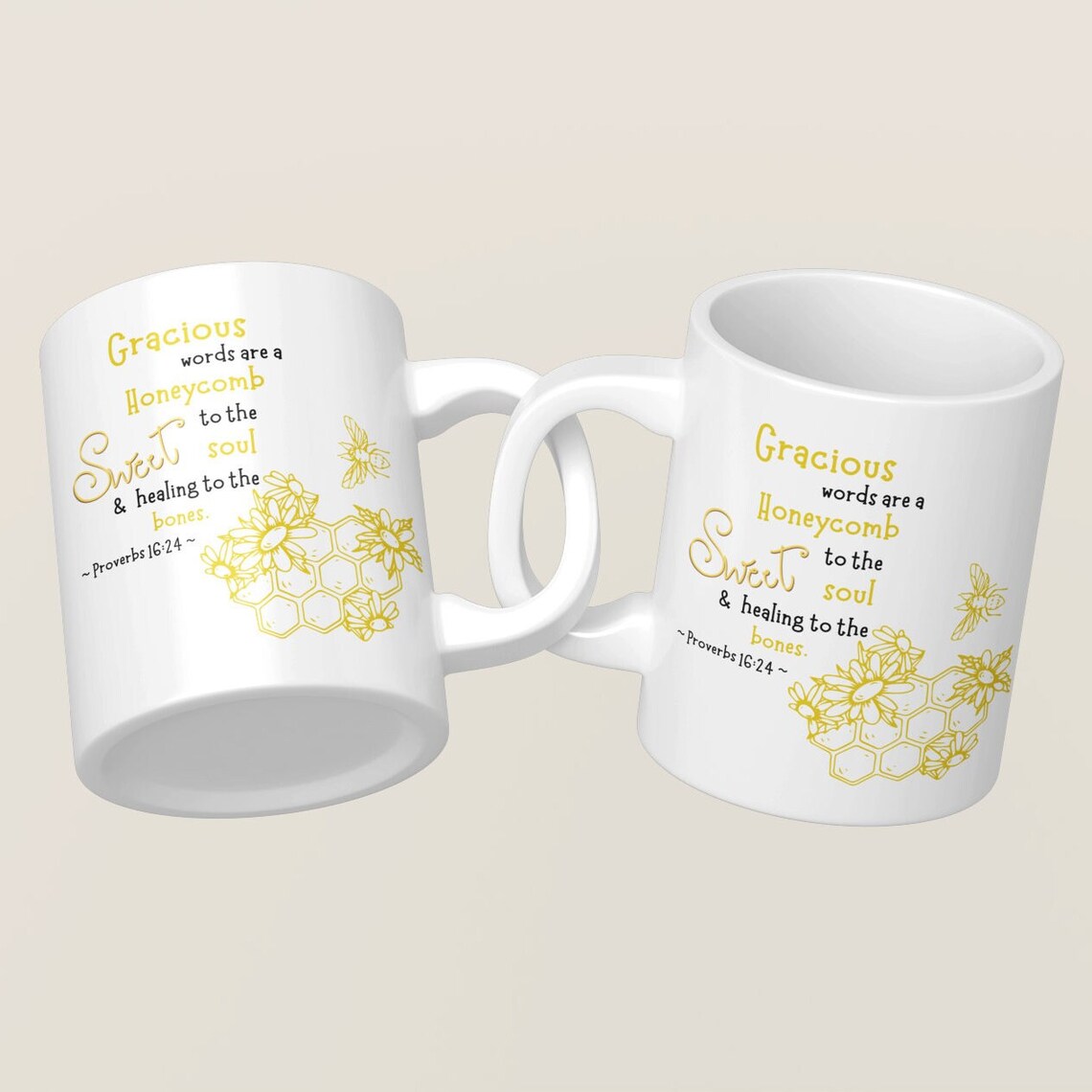 Gracious Words Are a Honeycomb Mug, Speak Gracious Words, Honeycomb ...