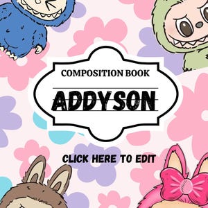 Customizable Composition Book Cover - Etsy