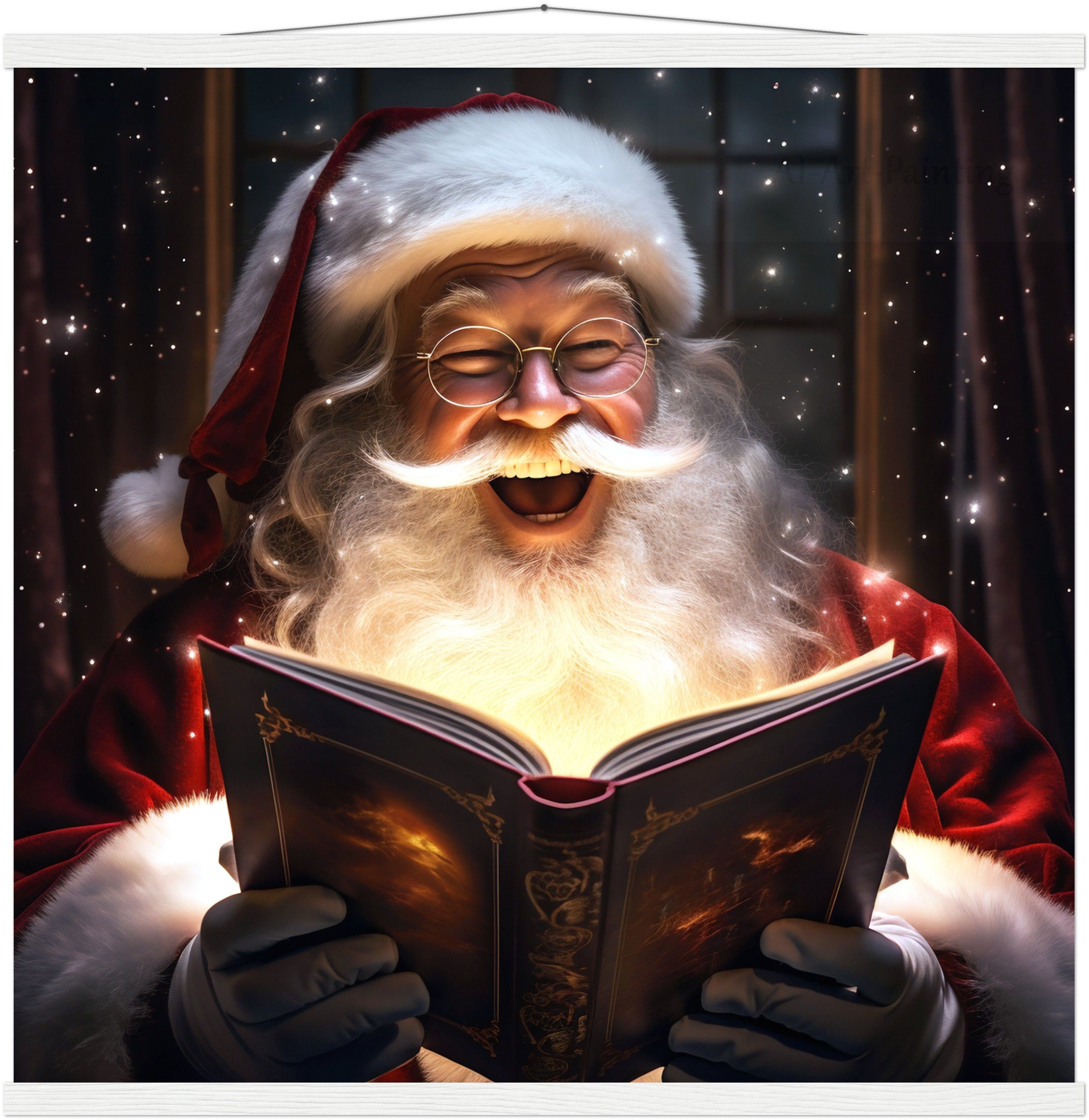 Happy Santa Claus - Premium Poster Made of Semi-matt Paper With or ...